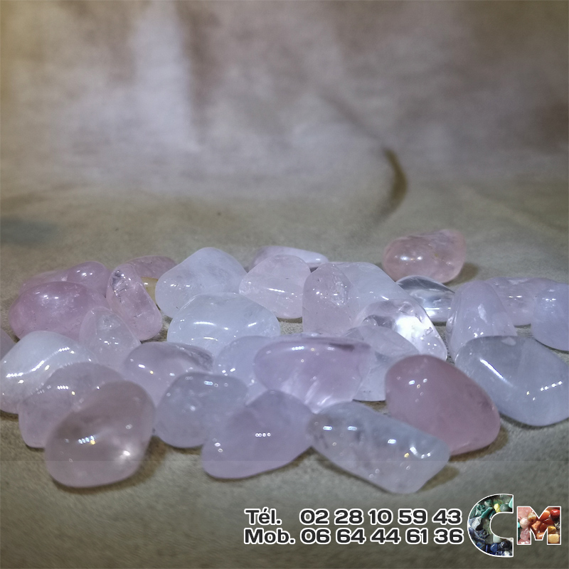Quartz rose pierre roulée Taille 1